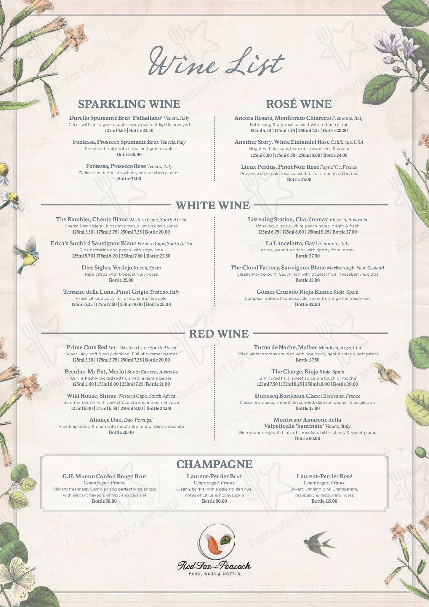 Menu at The Dolphin Inn pub & bar, Tarleton