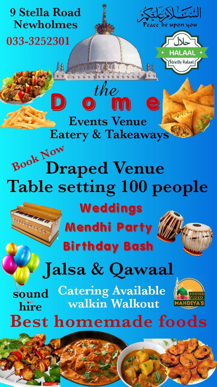 Menu at The Dome ( Events Venue) restaurant, Pietermaritzburg