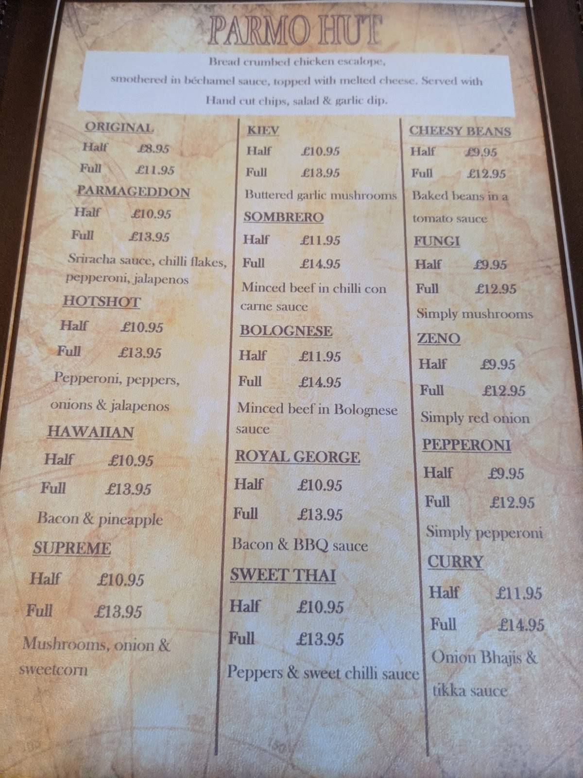 Menu at The Duke William Inn pub & bar, Saltburn-by-the-Sea