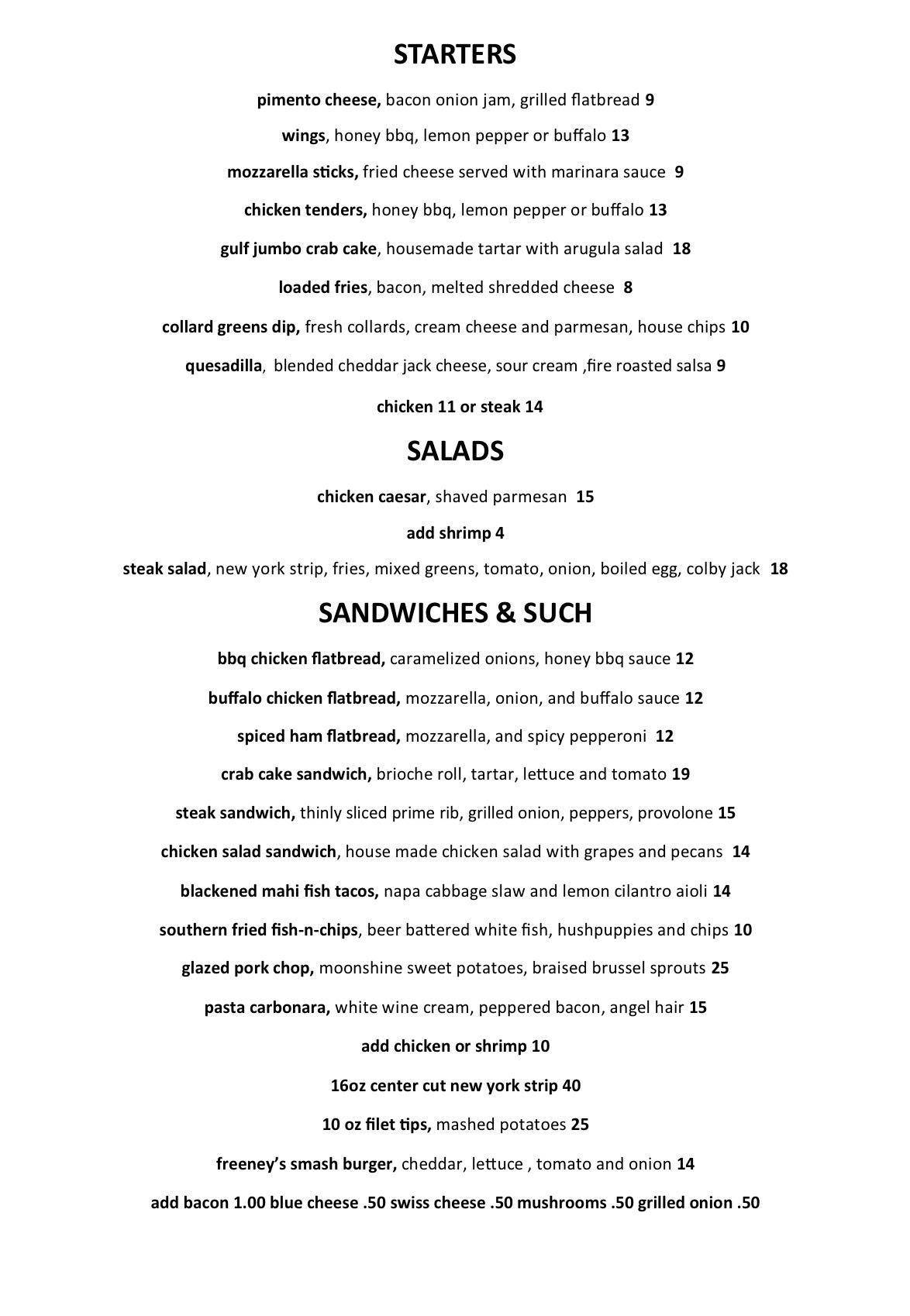 Menu at The Exchange pub & bar, Montgomery