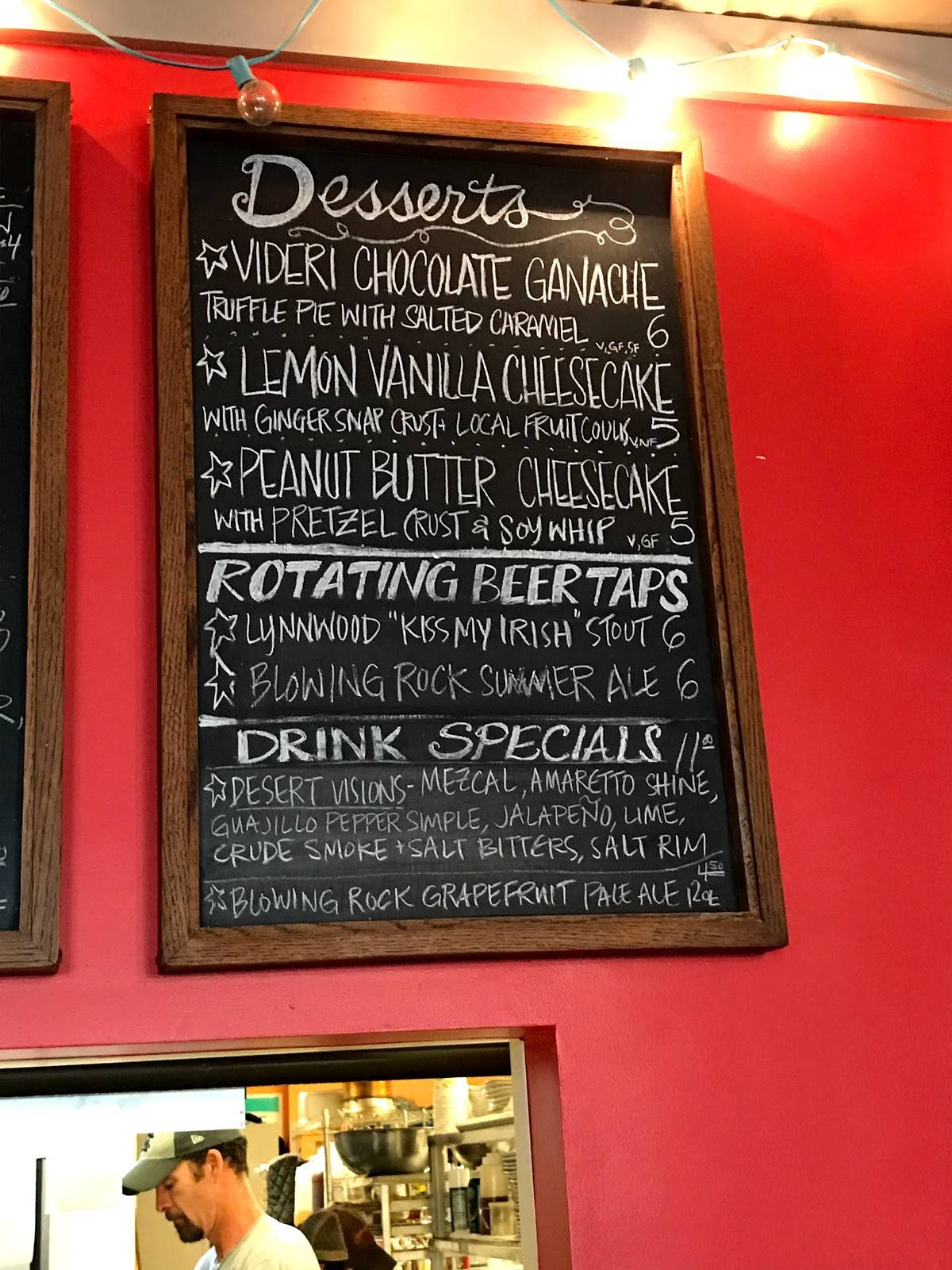 Menu at The Fiction Kitchen restaurant, Raleigh