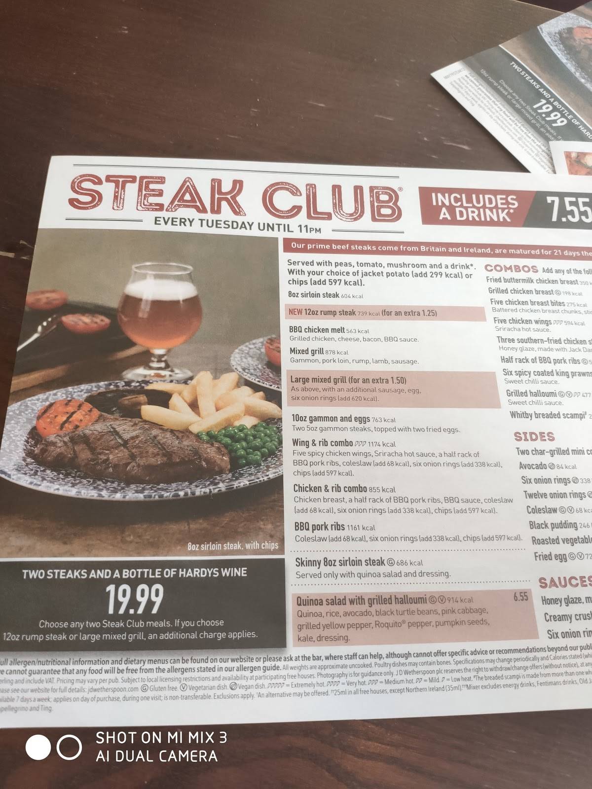 Menu at The Flying Boat pub & bar, Dartford