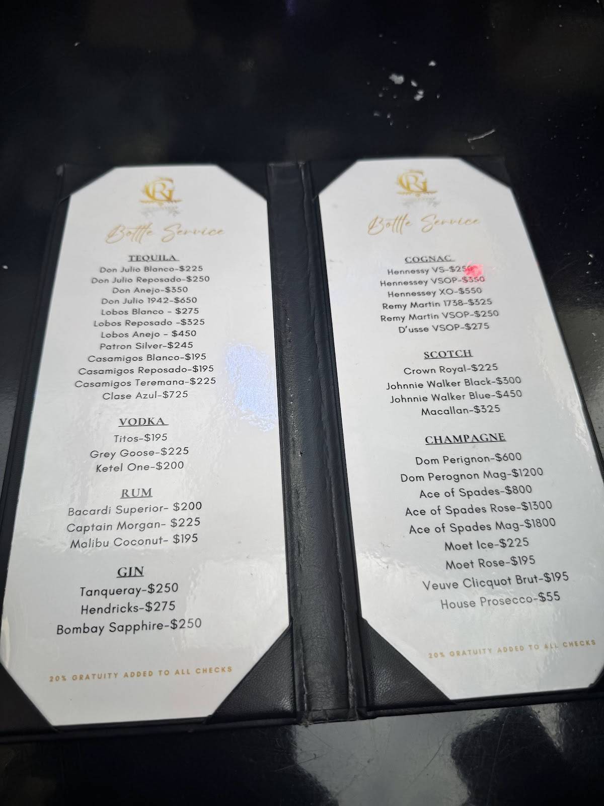 Menu at The Garden Rooftop pub & bar, Baltimore