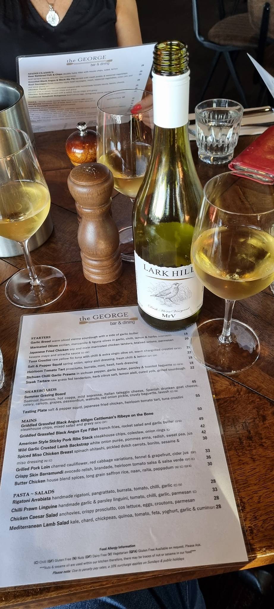 Menu at The George Bar & Dining, Bungendore