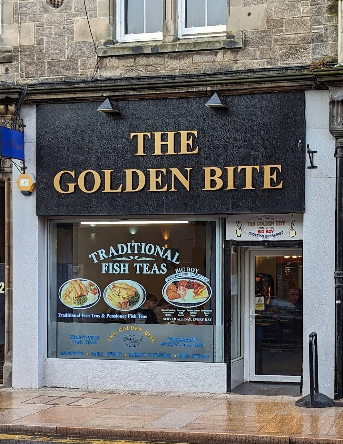 Menu at The Golden Bite cafe, Kirkcaldy