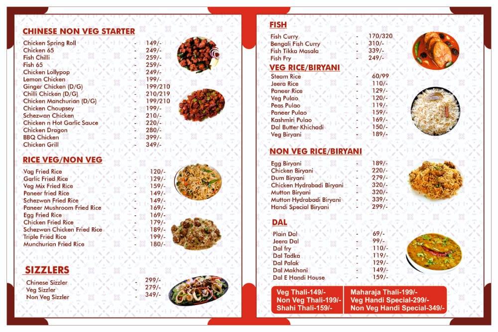 Menu at The Handi House, Rewa