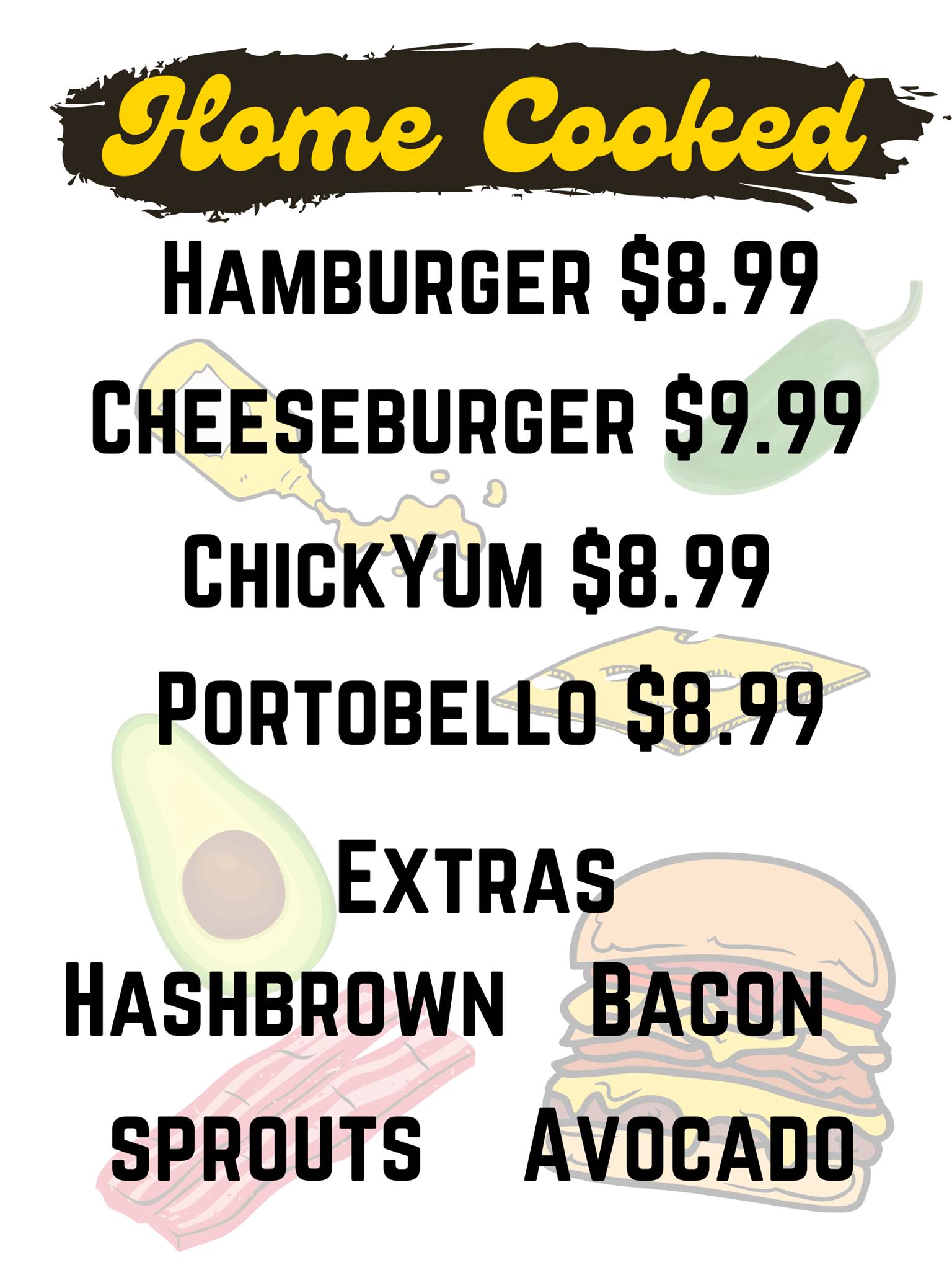 Menu at The Hens Roost restaurant, Bakersfield