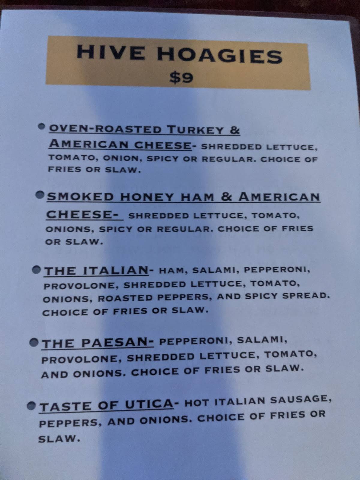 Menu at The Hive Waterfront Restaurant & Tiki, Lantana