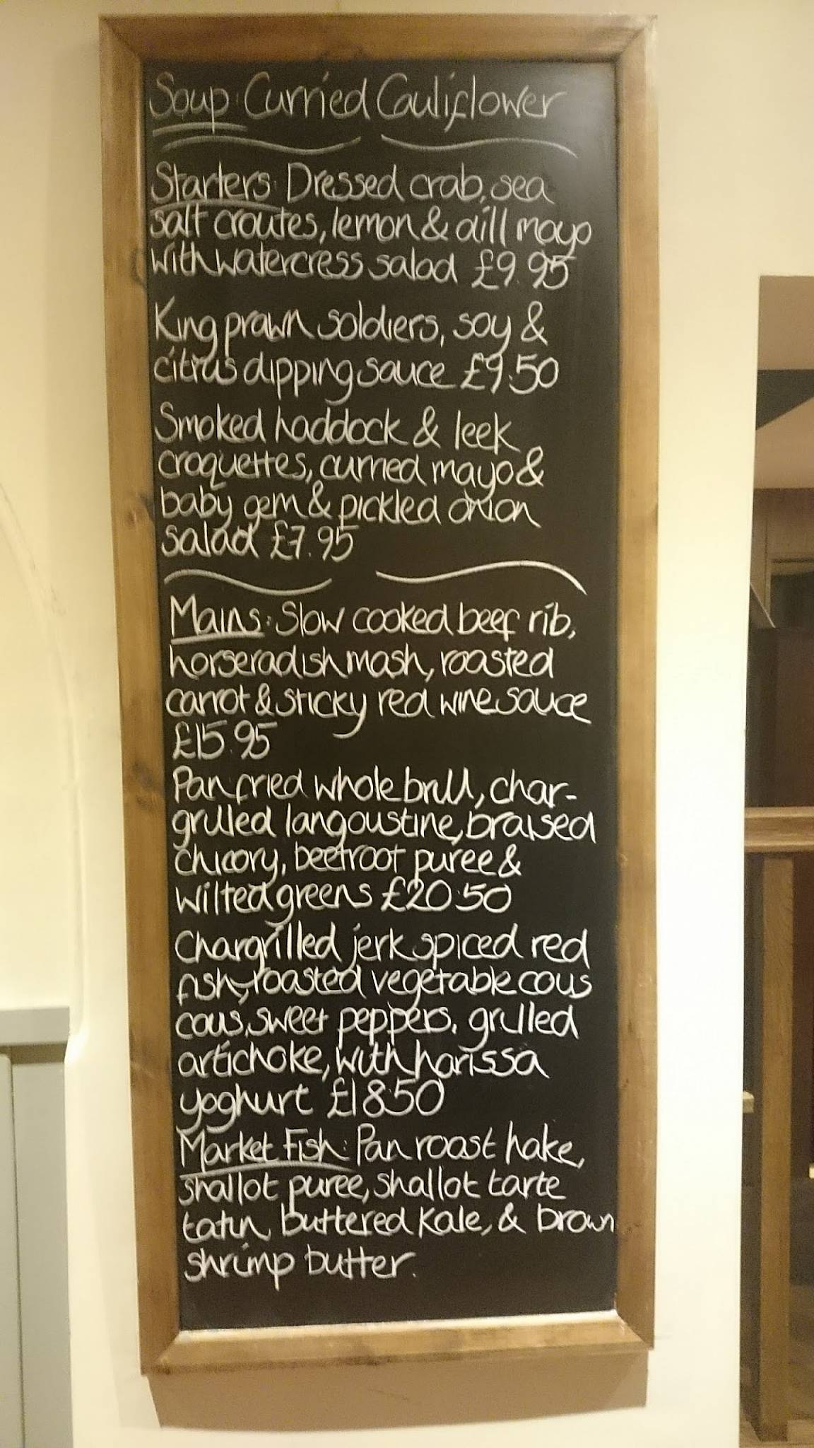 Menu at The Inn South Stainley pub & bar, Harrogate, Ripon Rd