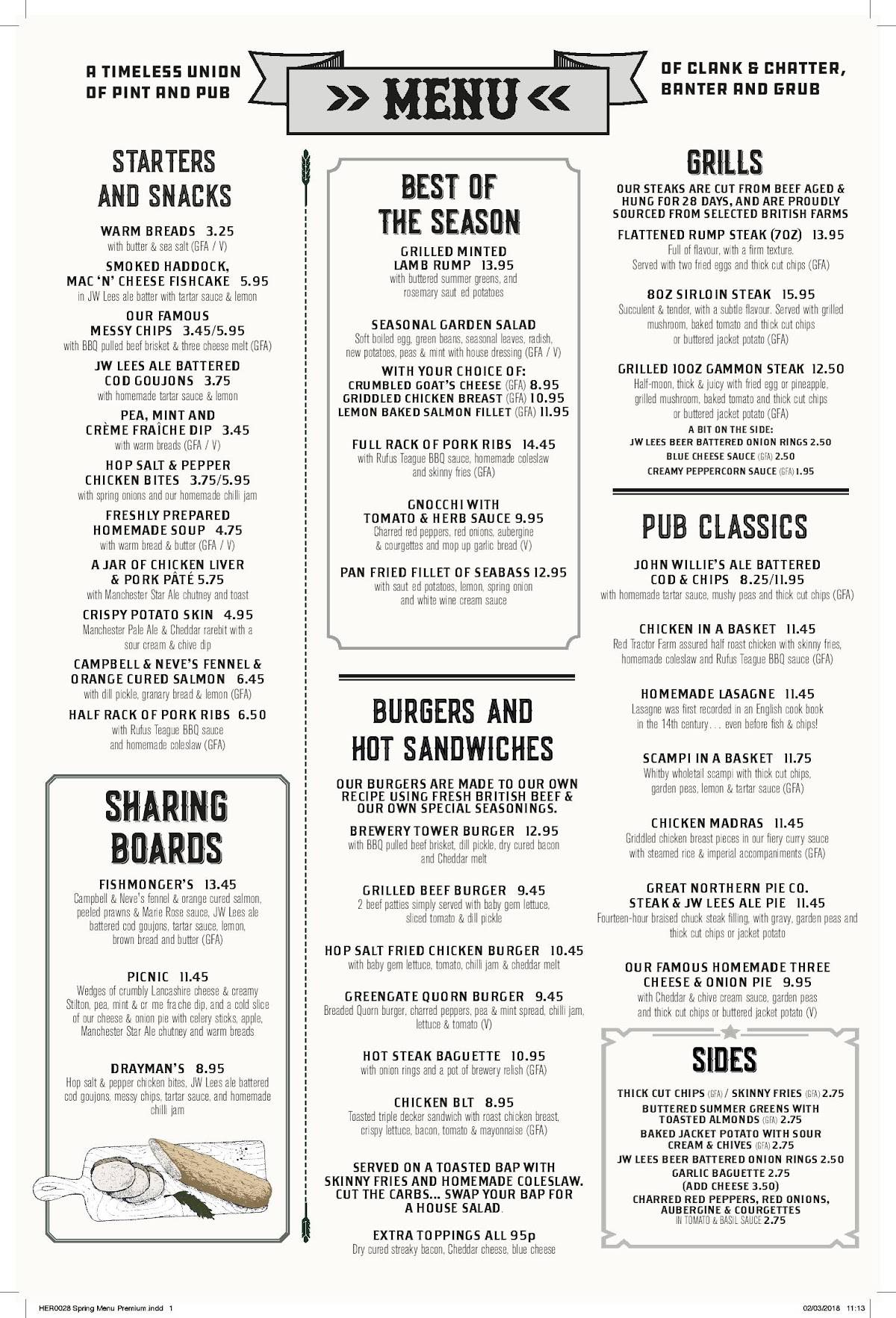 Menu at The Inn at the Bay pub & bar, Holyhead
