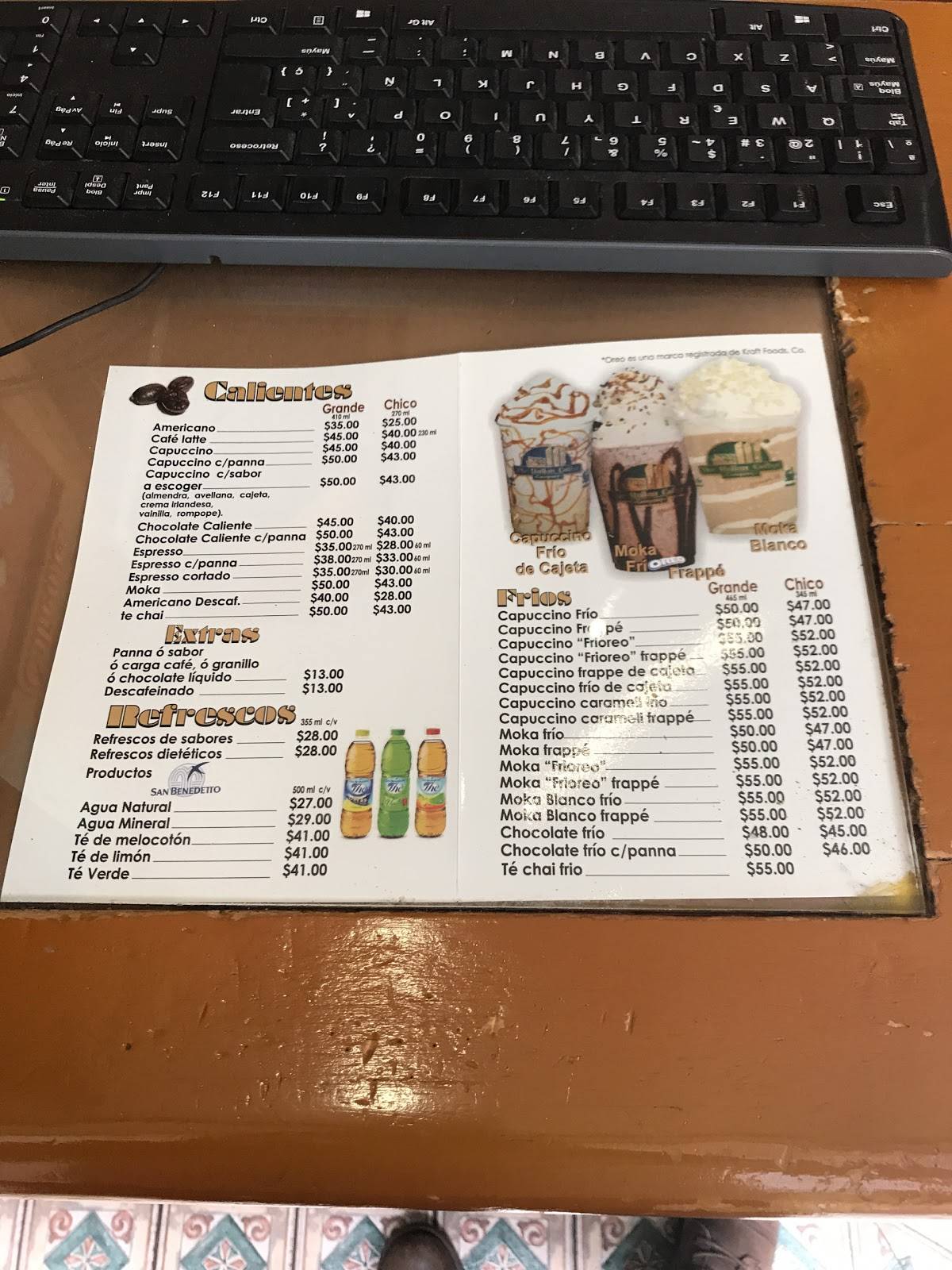 Carta del café Italian Gourmet Coffee, Monterrey, Avenida Jose ...