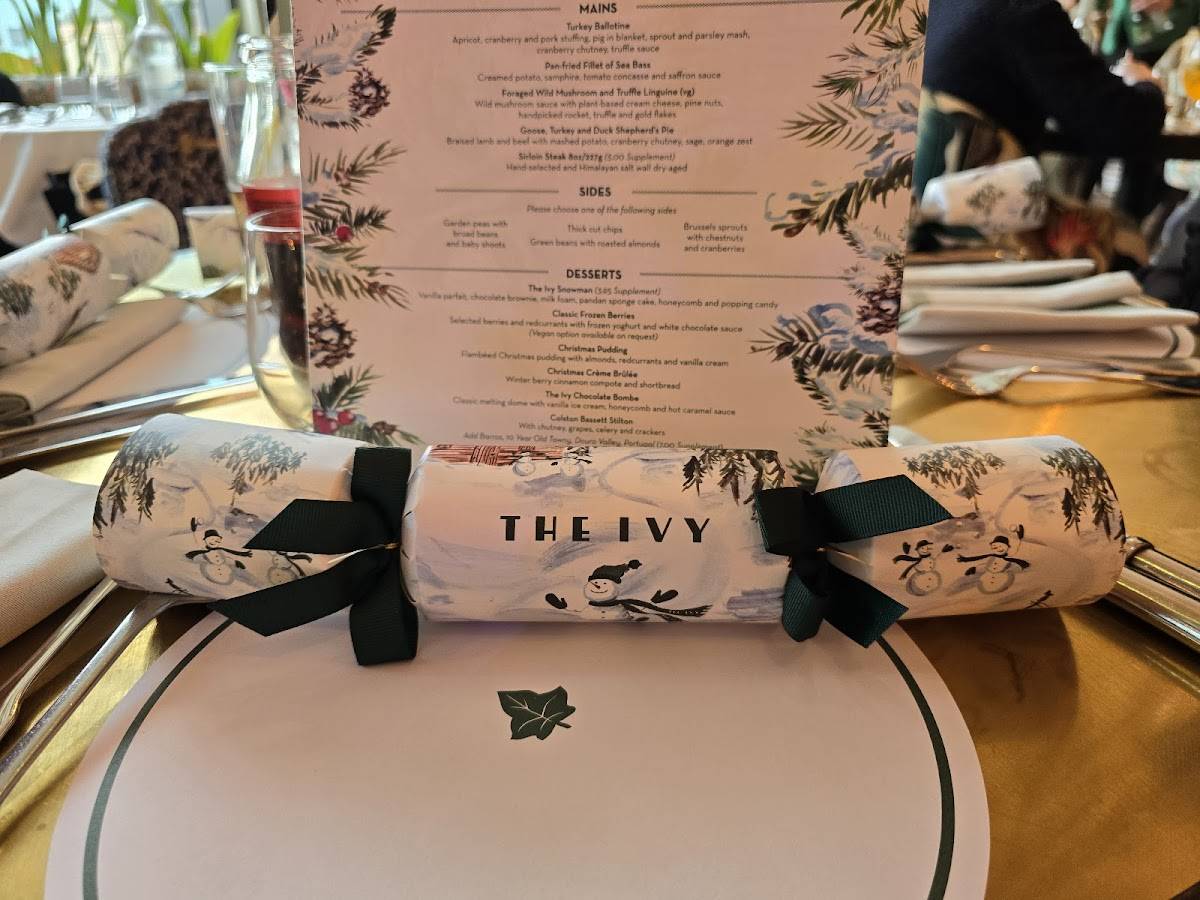 Menu at The Ivy Cardiff restaurant, Cardiff