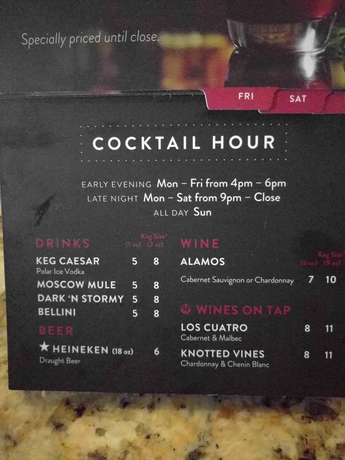 Menu at The Keg Steakhouse + Bar - Regina Centre Crossing, Regina ...