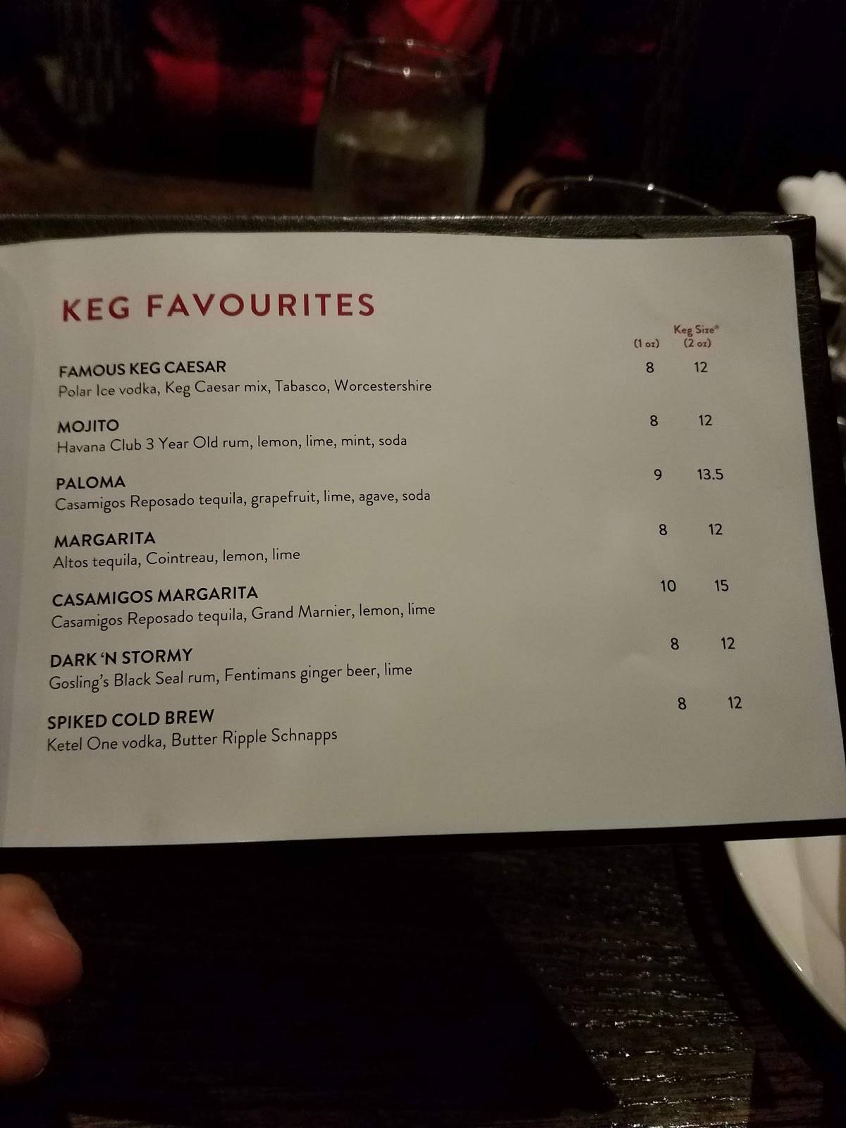 Menu at The Keg Steakhouse + Bar - Saanich, Victoria, Quadra St