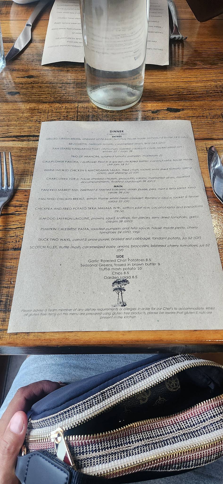 Menu at The Lakeside Restaurant & Bar, Beedelup, Vasse Hwy