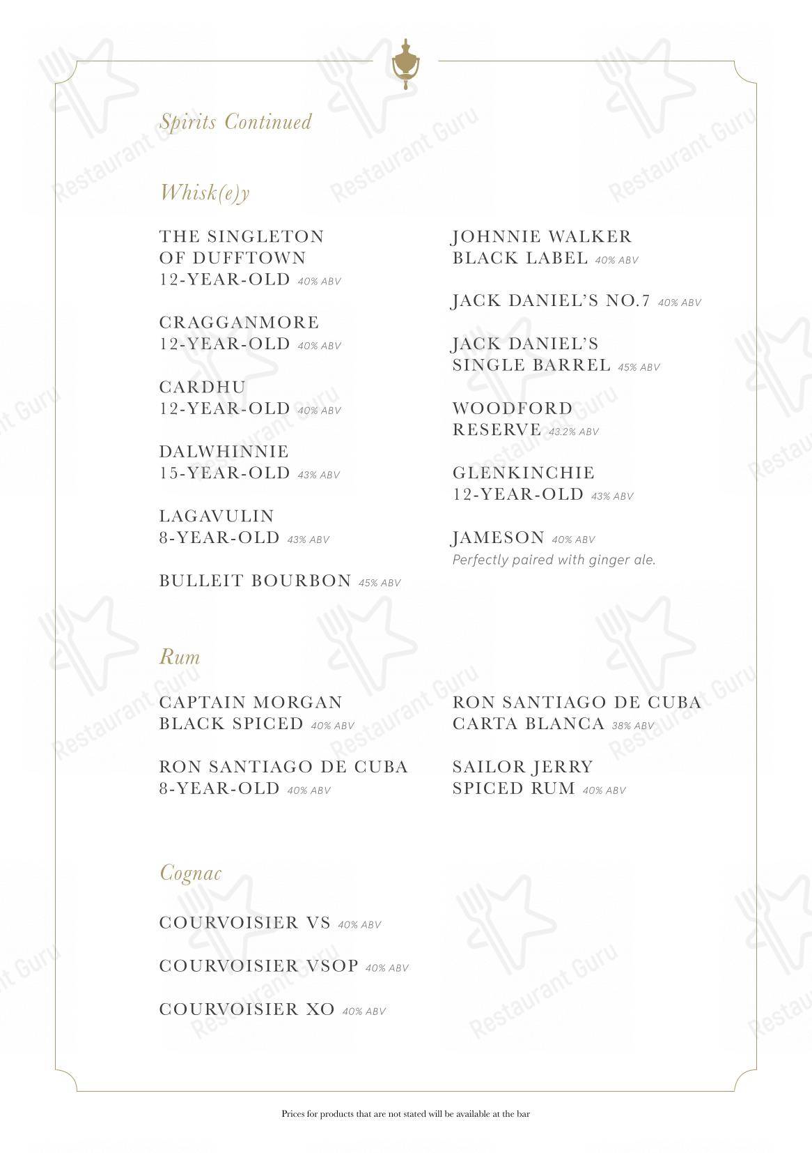Menu at The Leopard - Bishop's Tachbrook pub & bar, Royal Leamington Spa