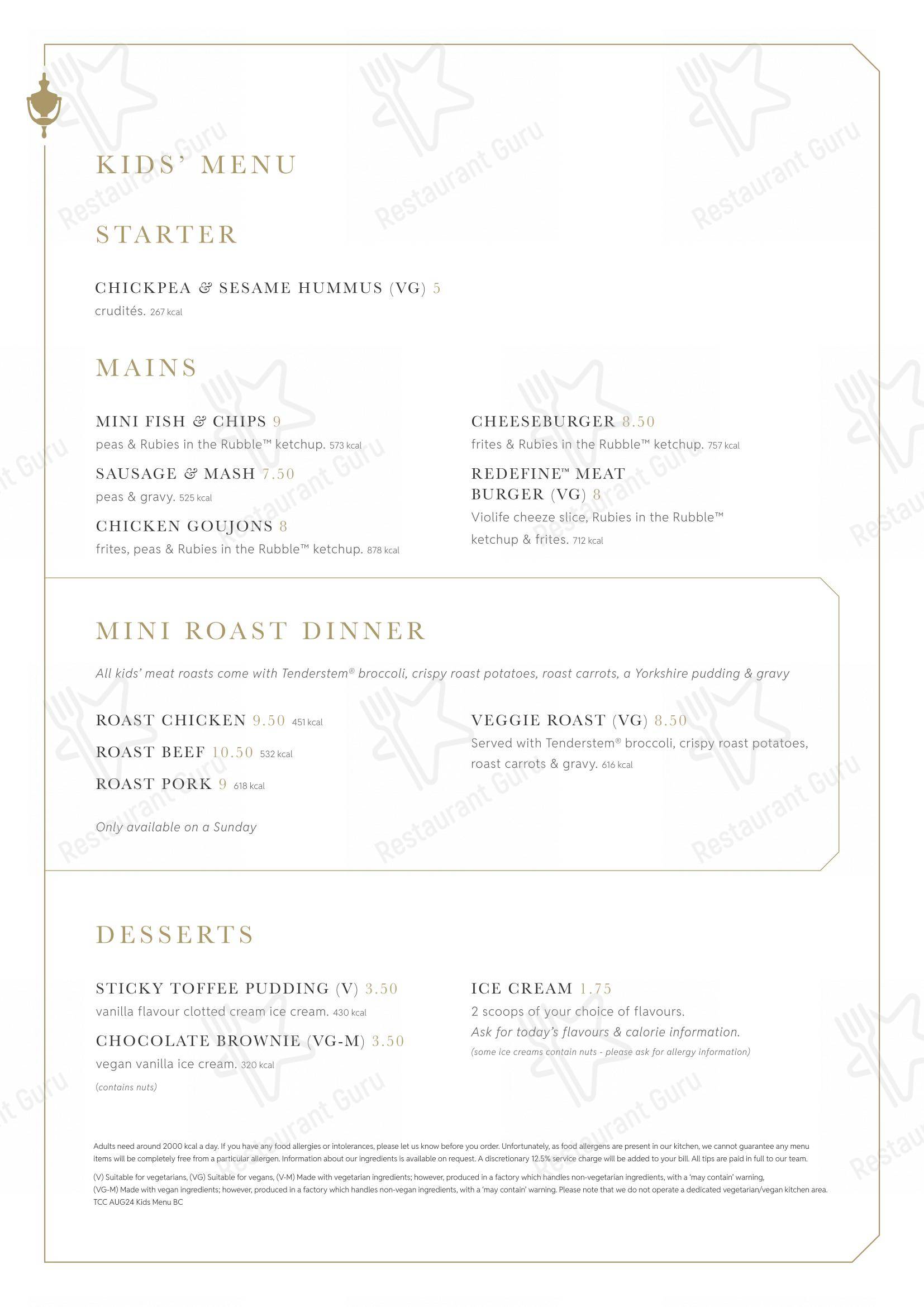 Menu at The Leopard - Bishop's Tachbrook pub & bar, Royal Leamington Spa