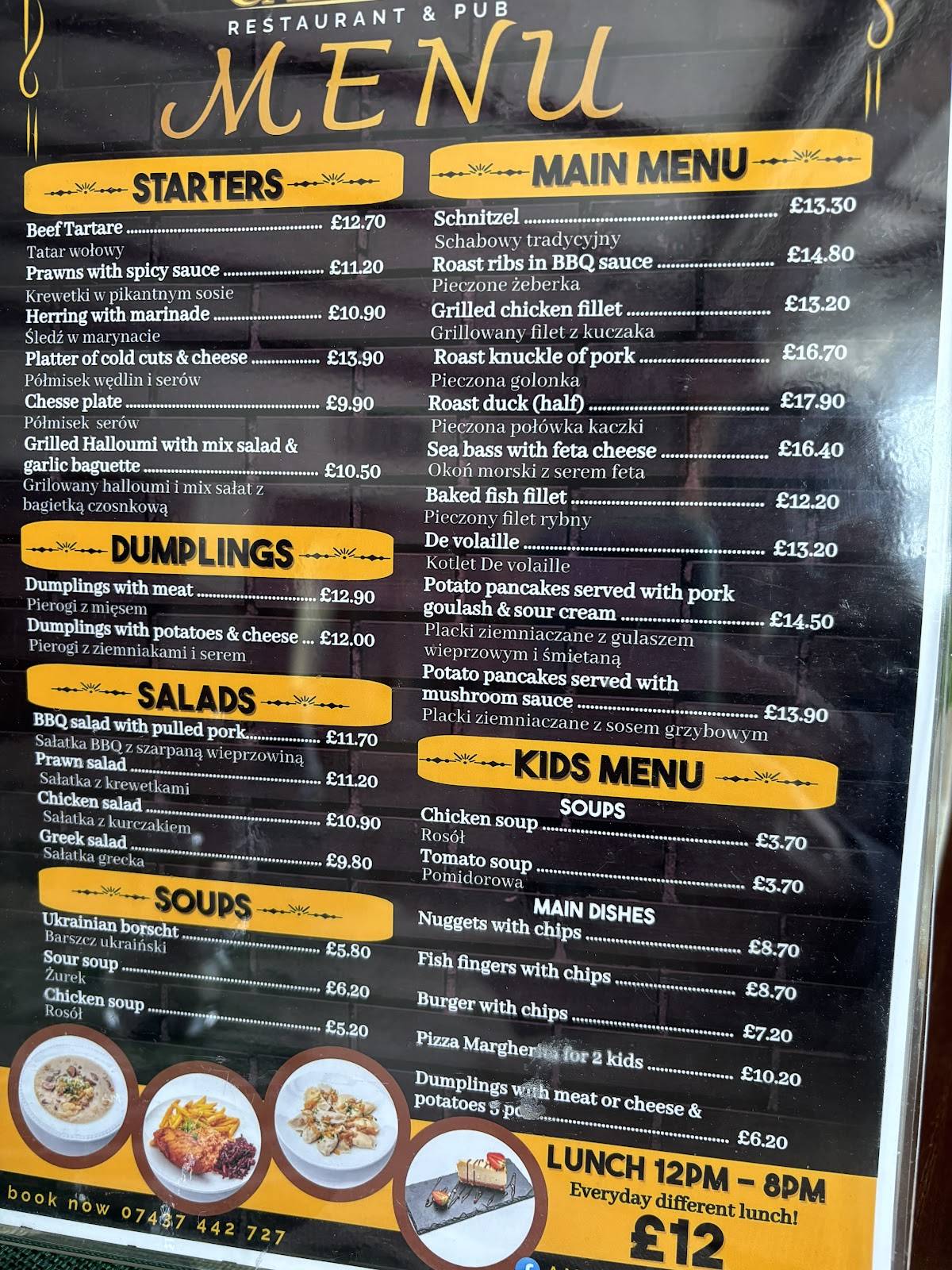 Menu at The Load of Hay - Galicja pub & bar, Feltham, 330 Staines Rd