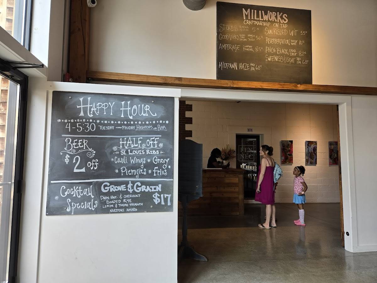 Menu at The Millworks restaurant, Harrisburg