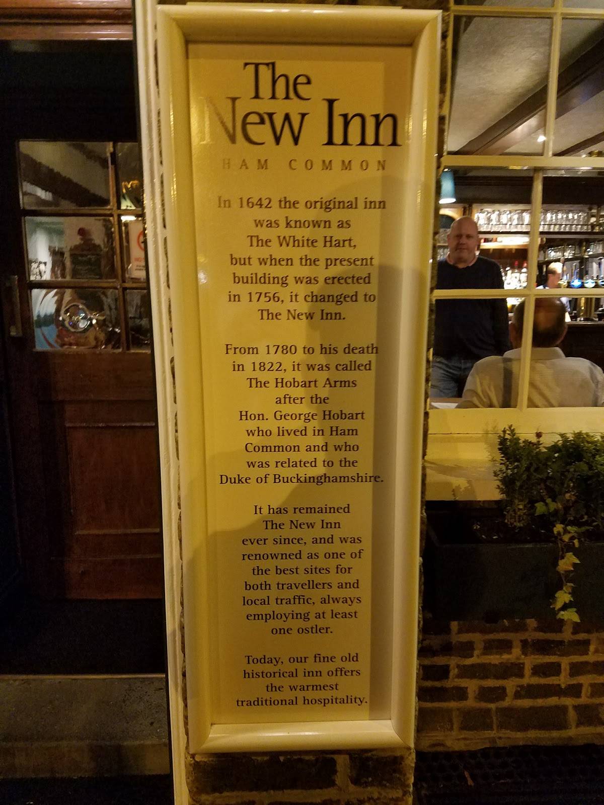 Menu at The New Inn Ham Common pub & bar, Richmond