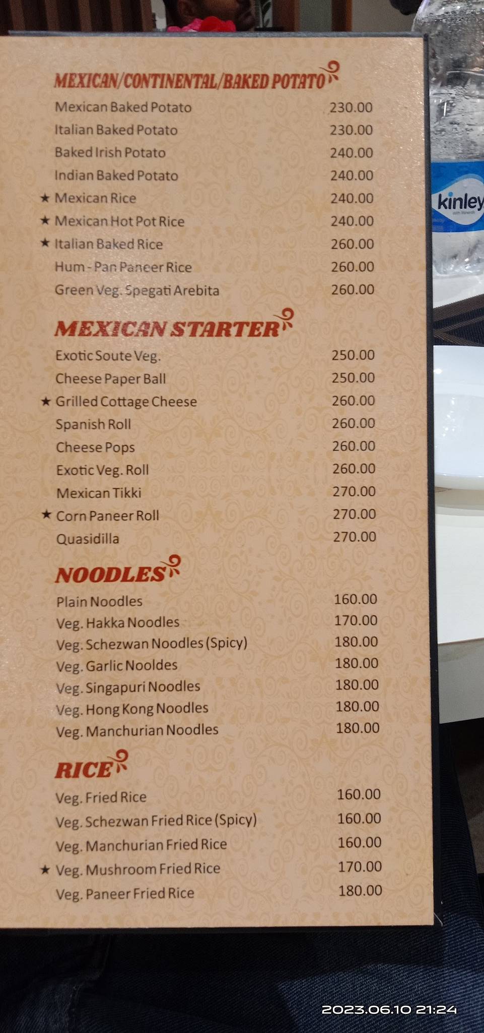Menu at The Om Restaurant, Rajkot