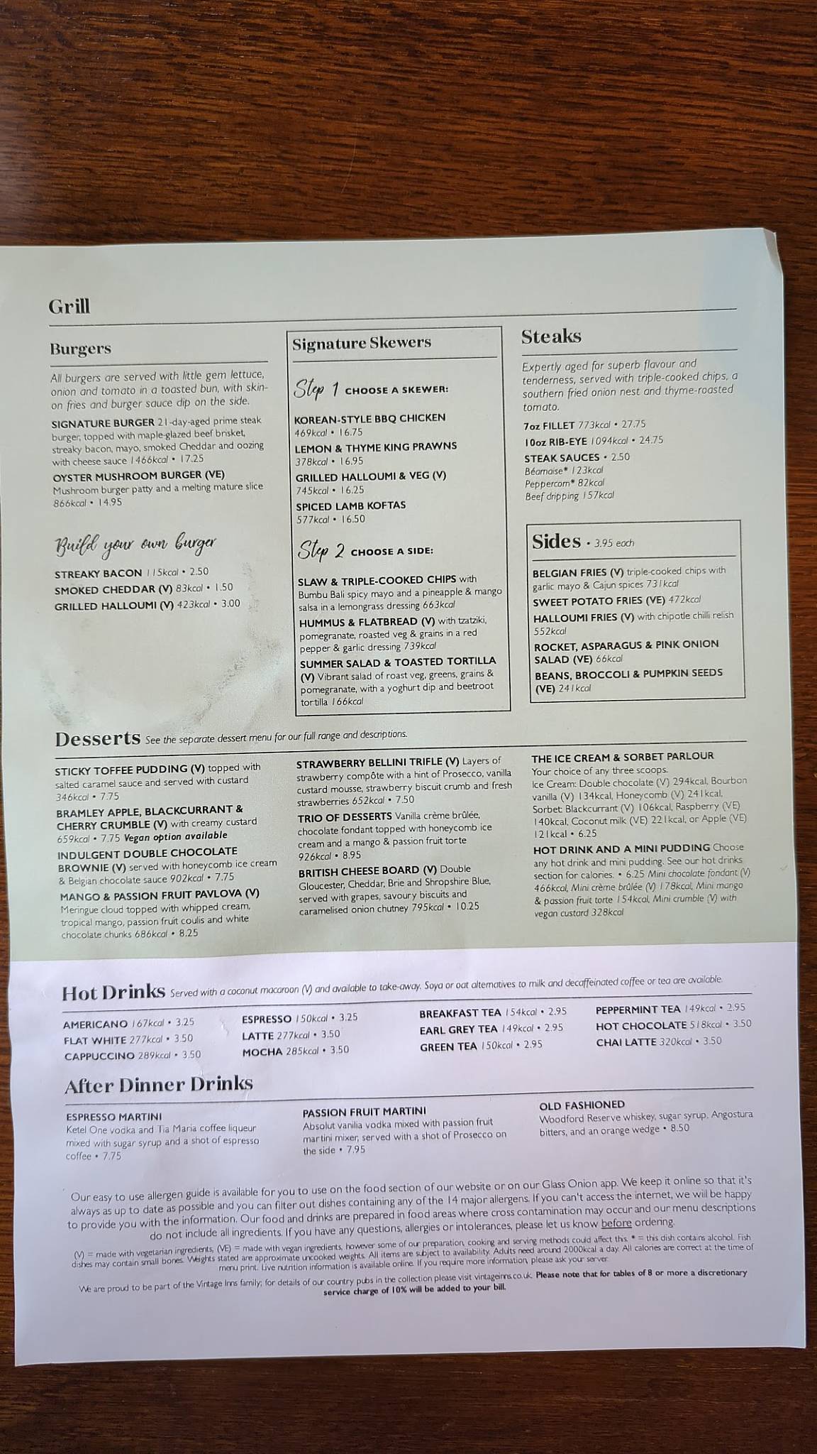 Menu at The Otter pub & bar, Kegworth