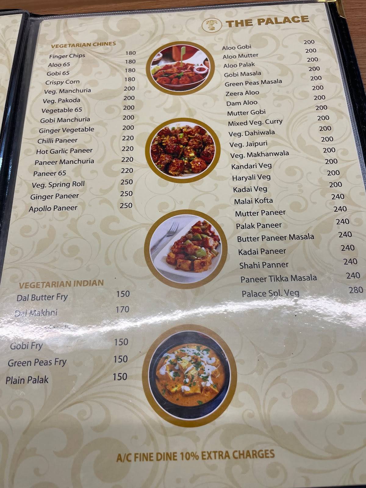 Menu at The Palace Hotel NH9, Rudraram