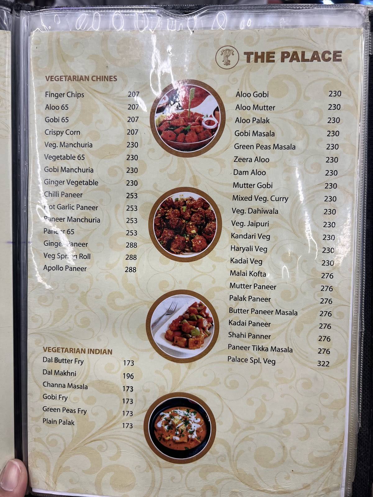 Menu at The Palace Hotel NH9, Rudraram