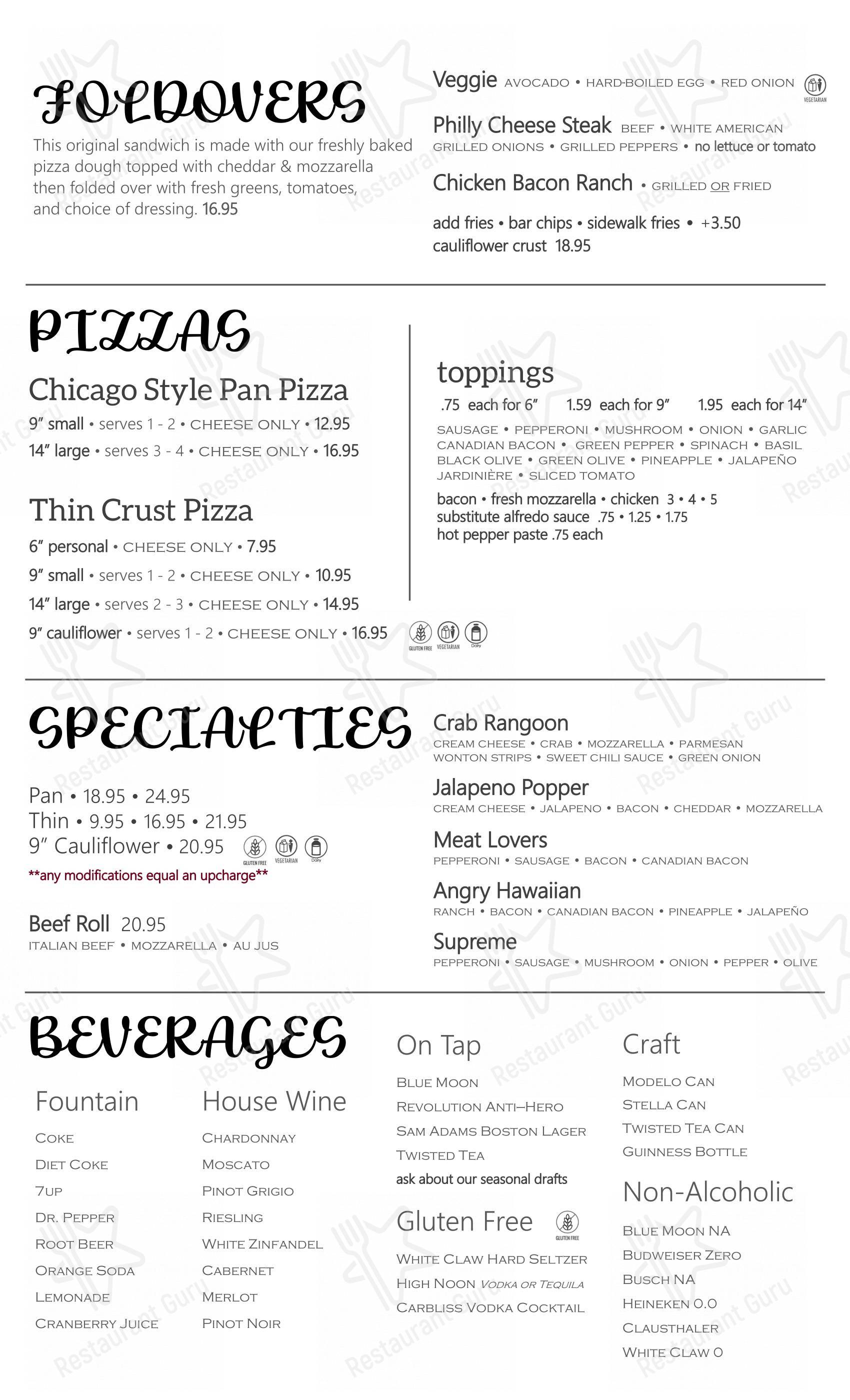 Menu at The Pines Supper Club, Streator, IL-23