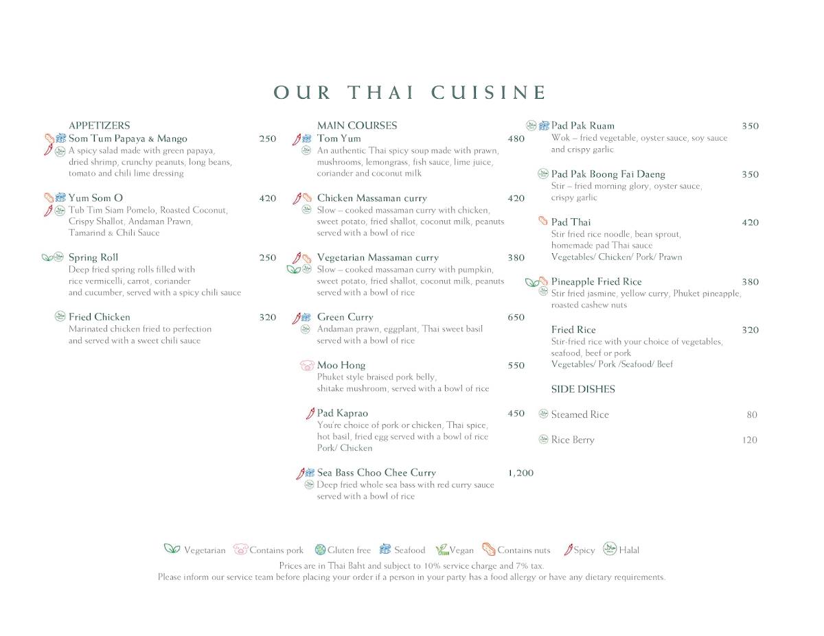 Menu at The Pool House Kitchen at Hyatt Regency Phuket Resort ...