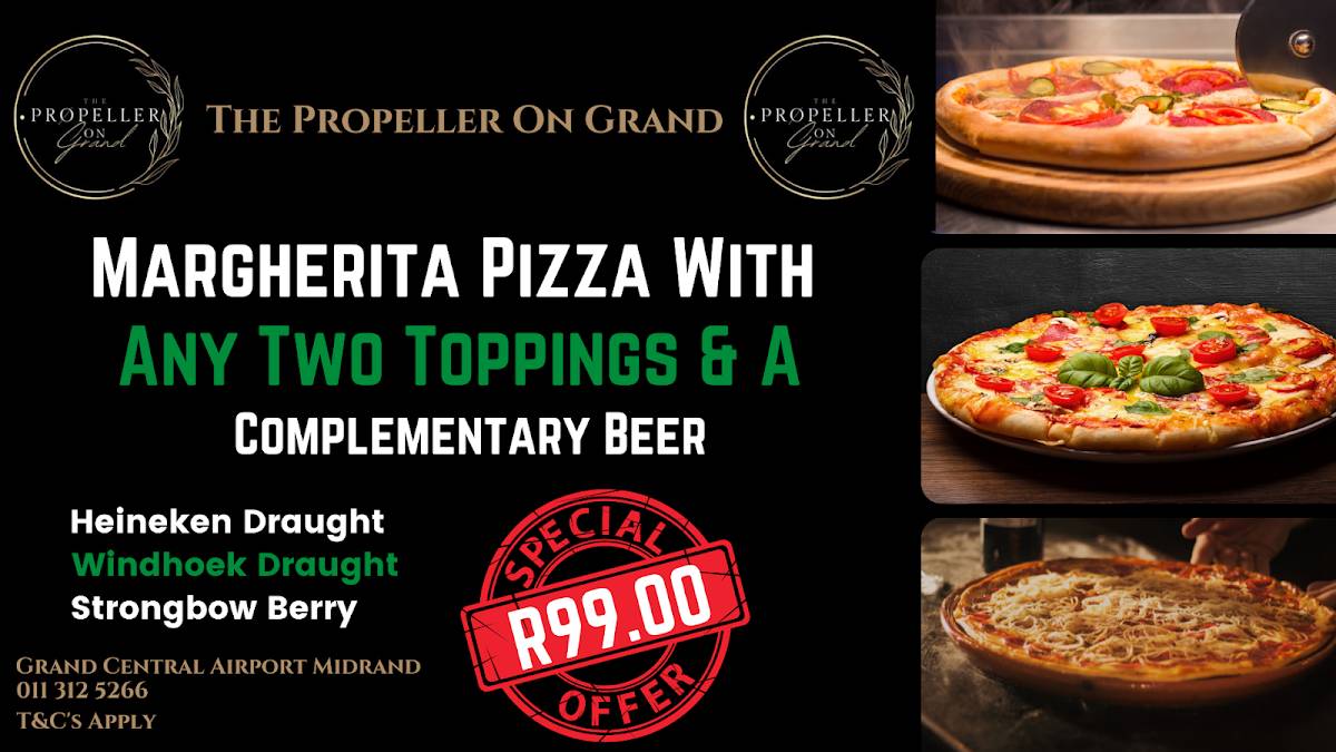 Menu at The Propeller On Grand restaurant, Midrand