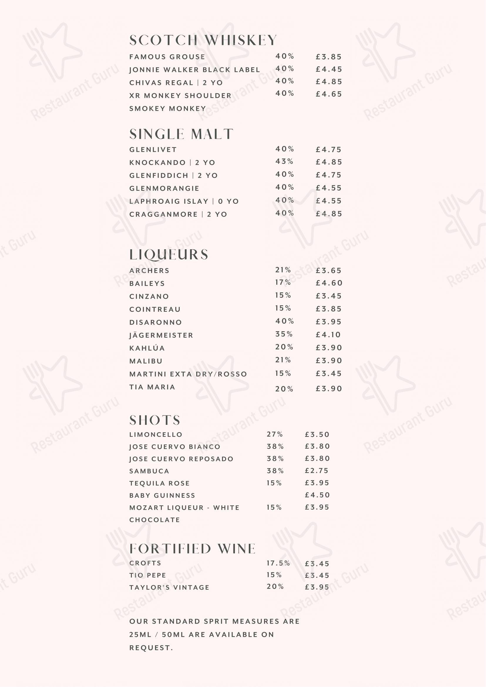 Menu at The Pyewipe Inn pub & bar, Lincoln