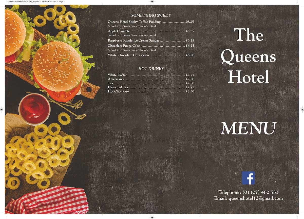 Menu at The Queens Hotel Forfar pub & bar, Forfar
