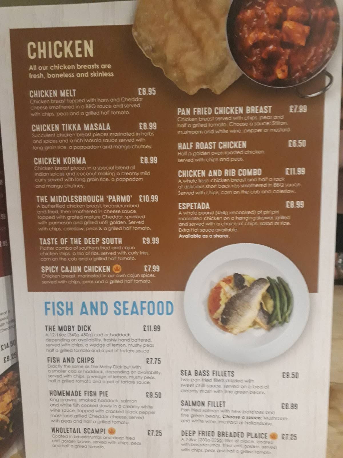 Menu at The Ragley Boat Stop pub & bar, Derby