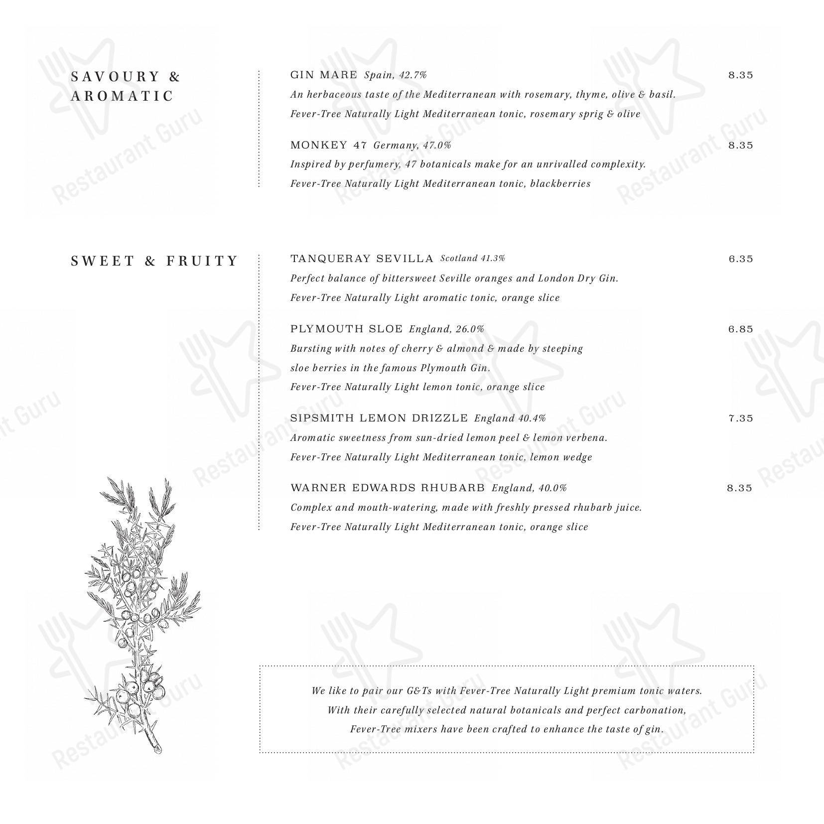 Menu at The Red Deer pub & bar, Horsham