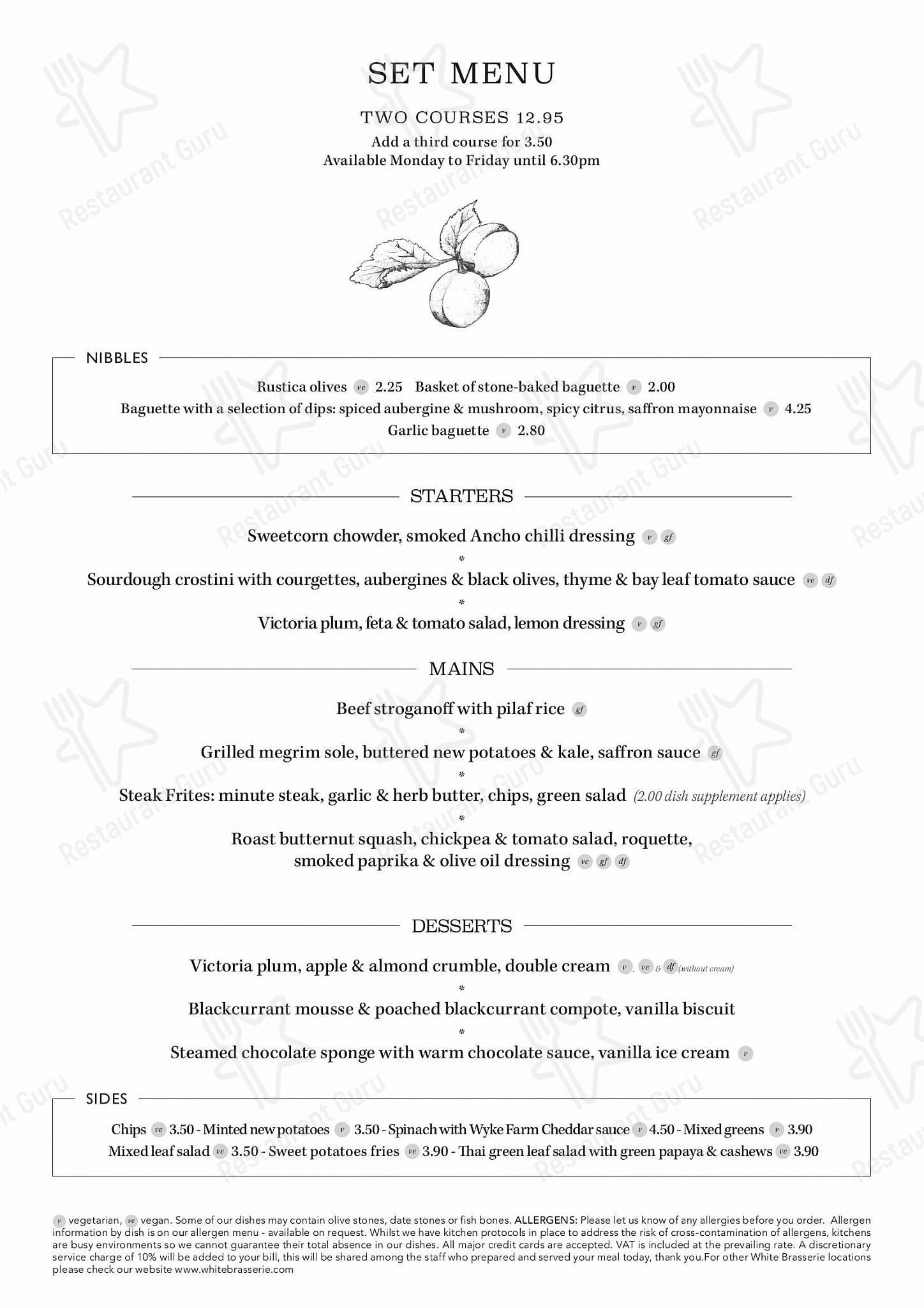 Menu at The Red Deer pub & bar, Horsham