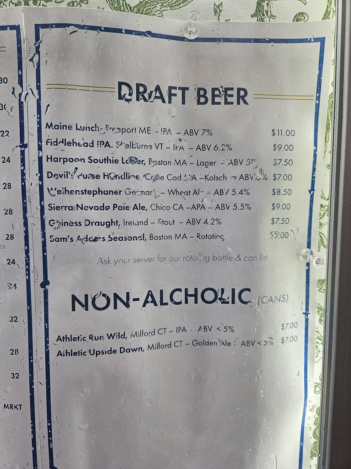 Menu at The Red House Restaurant, Cambridge, 98 Winthrop St