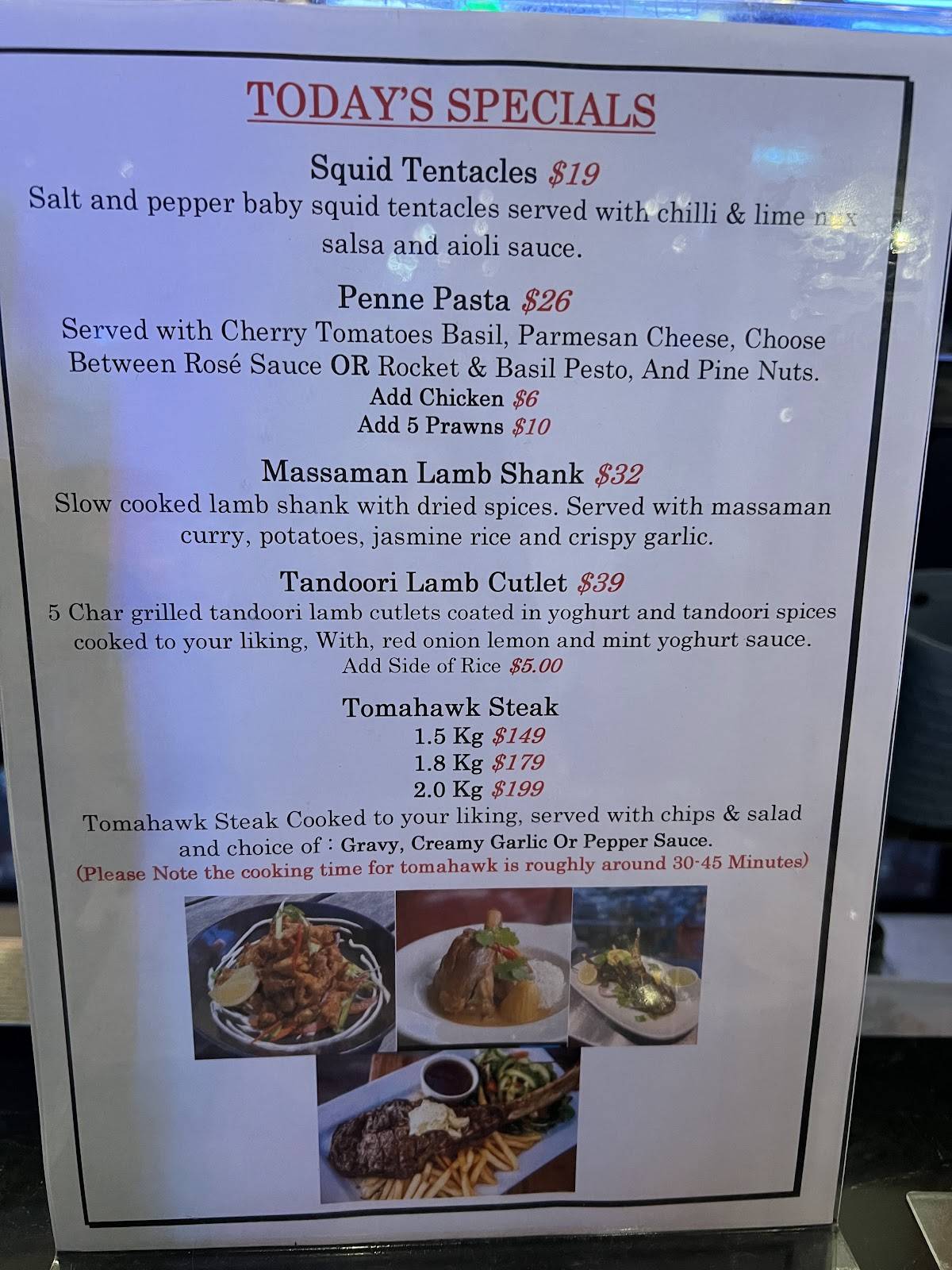 Menu at The Riverton Bar and Grill, Parkwood