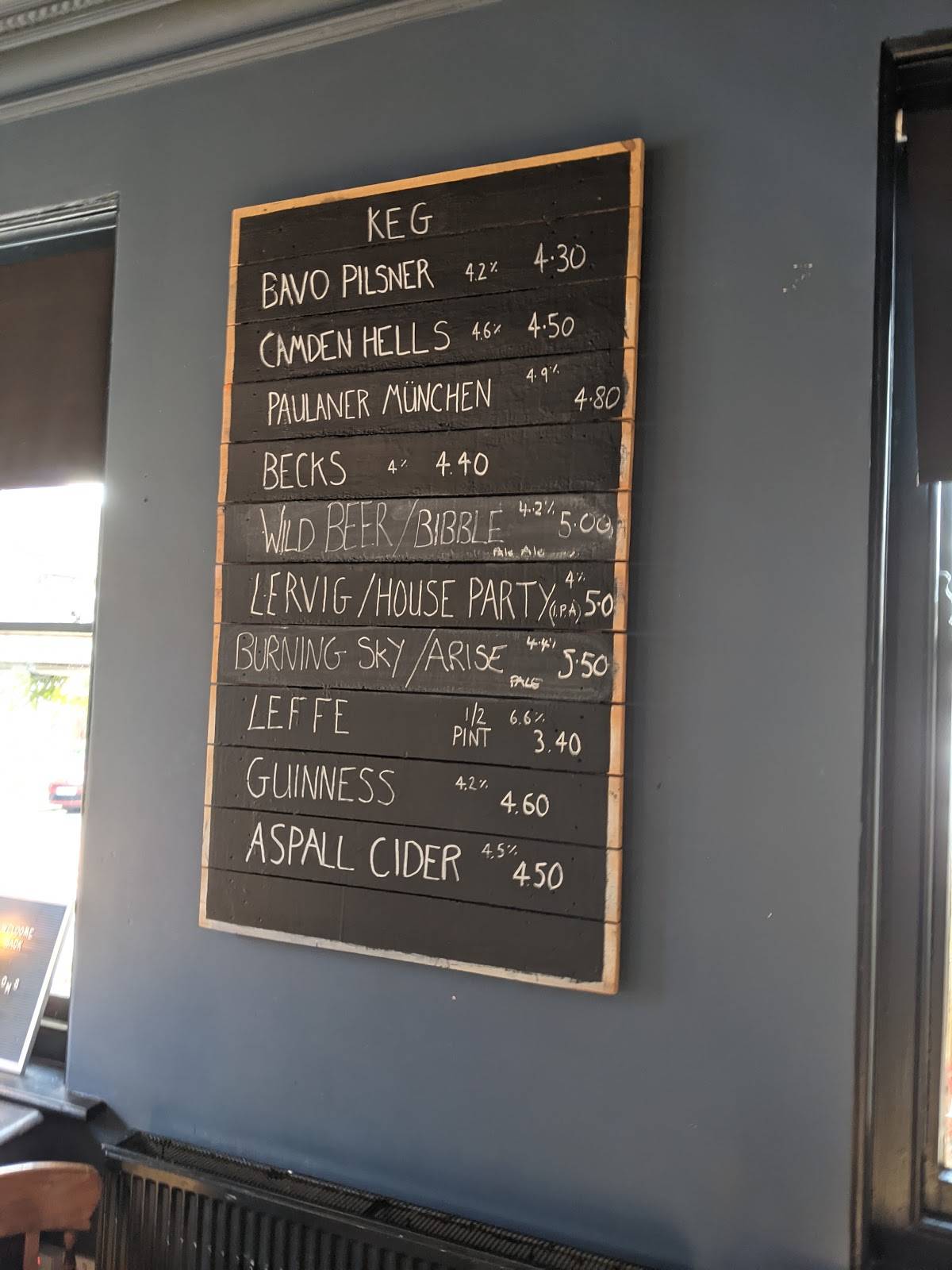 Menu at The Rosebery pub & bar, Norwich