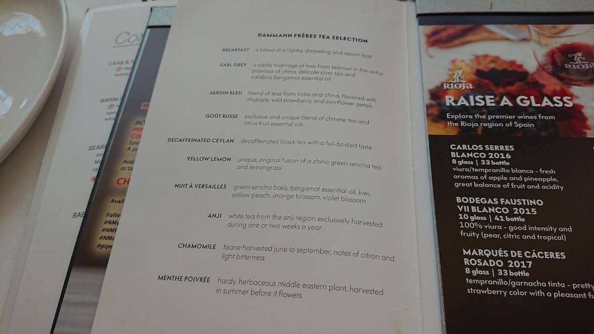 Menu at The Rotunda pub & bar, San Francisco