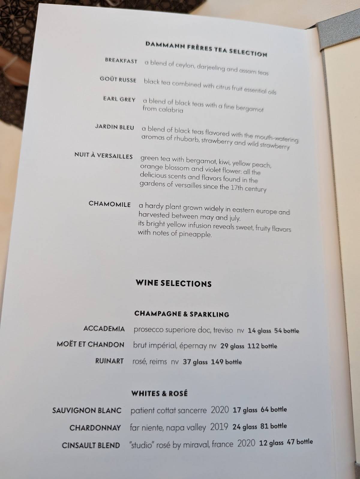 Menu at The Rotunda pub & bar, San Francisco