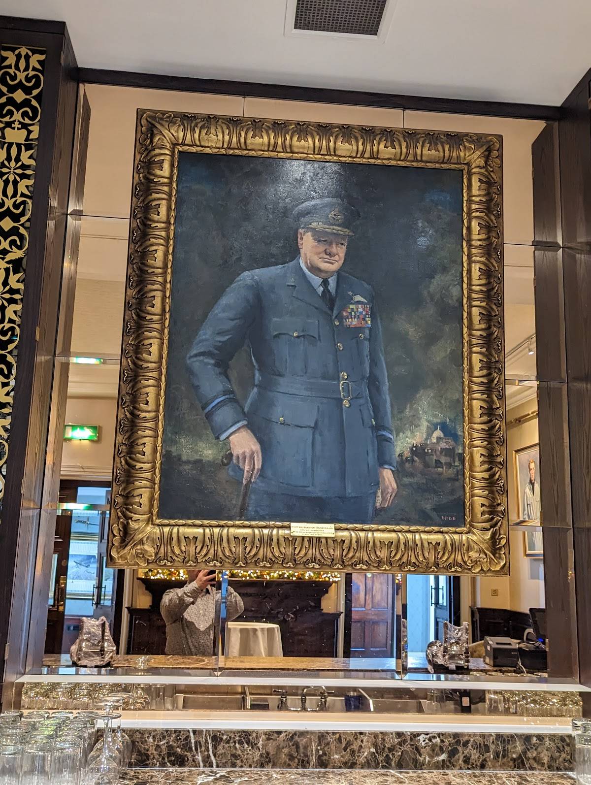 Menu at The Royal Air Force Club, London