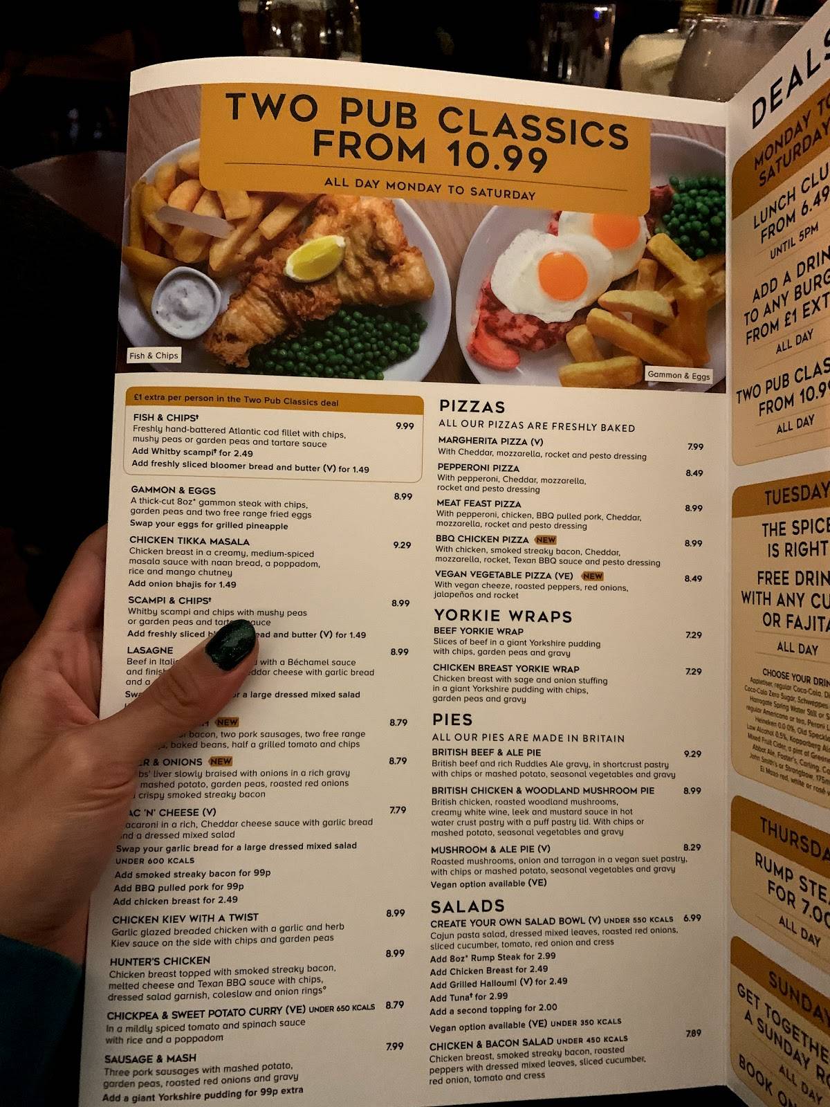 Menu at The Rudds Arms pub & bar, Middlesbrough, Stokesley Rd