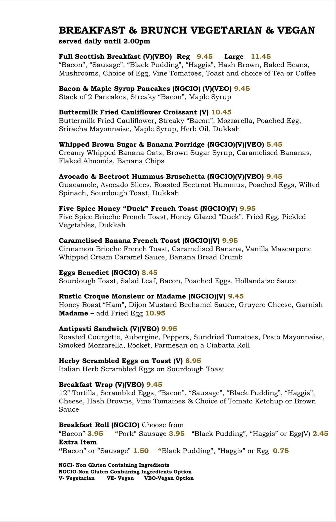 Menu at The Rustic Grill restaurant, Turriff