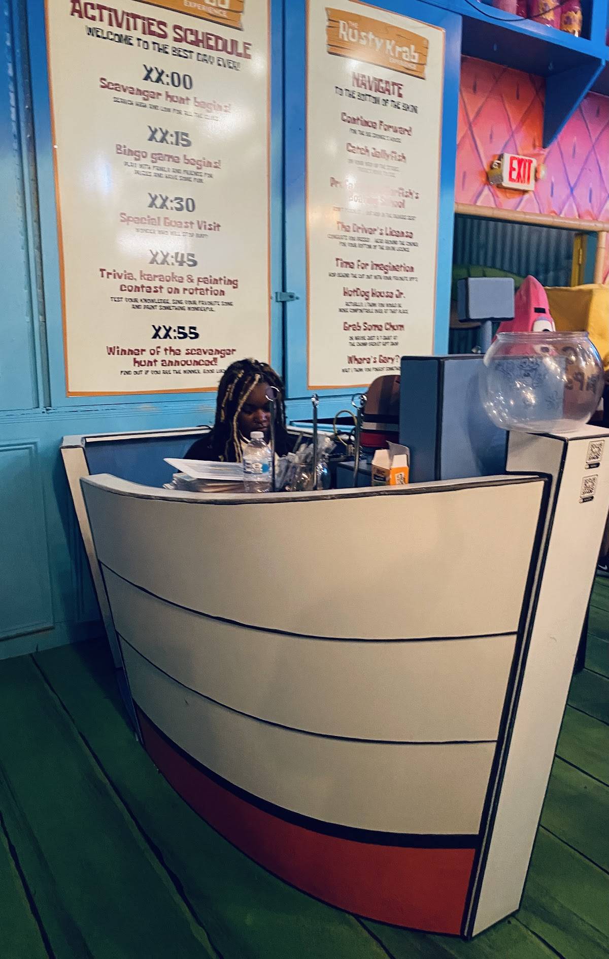 Menu at The Rusty Krab restaurant, Houston