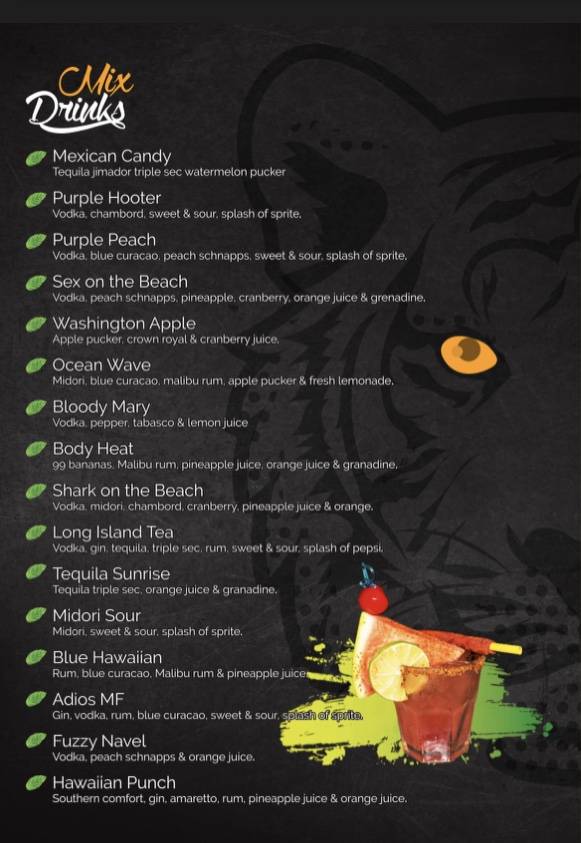 Menu at The Safari Restaurant, Dinuba