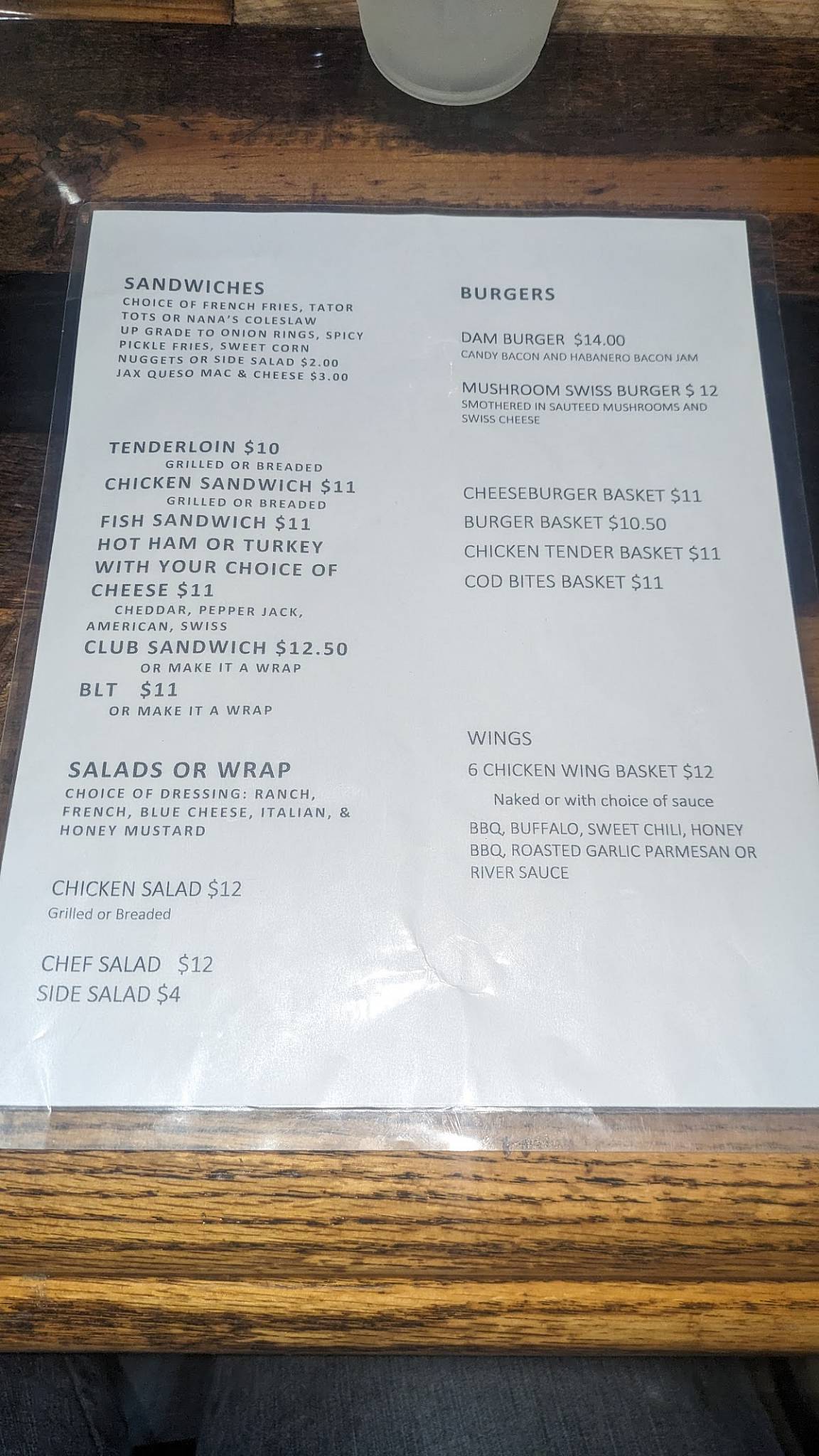 Menu at The Shack Tavern pub & bar, Cedar Rapids