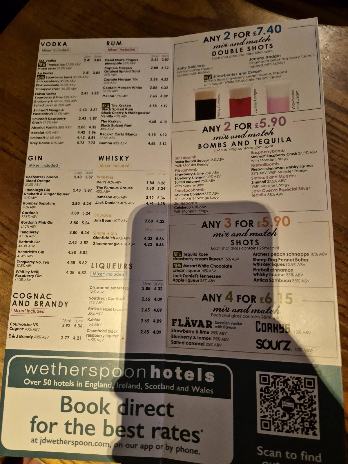 Menu at The Silk Mercer - JD Wetherspoon pub & bar, Devizes