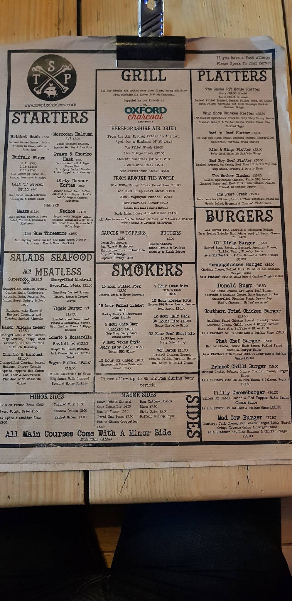 Menu at The Smoke Pit BBQ, Northampton, 11A The Ridings