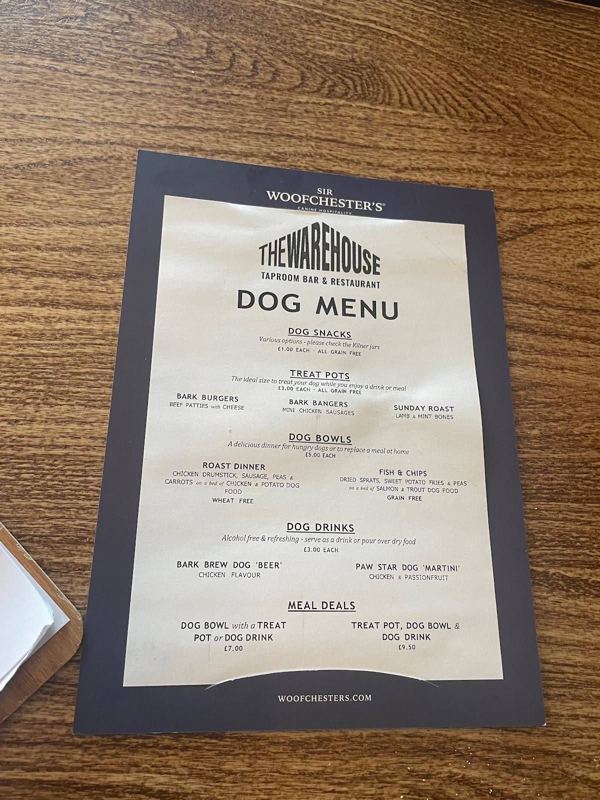 Menu at The Warehouse Taproom, Bar & Restaurant, West Winch